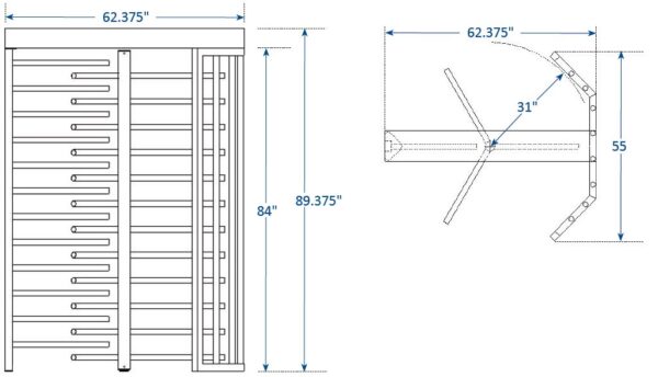 HT431 SecureTurn | Best Selling Standard Width Full Height Turnstile
