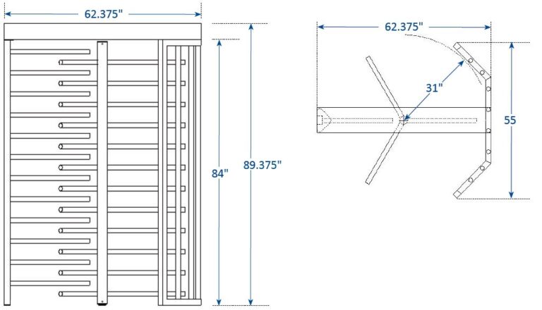 HT431 SecureTurn | Best Selling Standard Width Full Height Turnstile