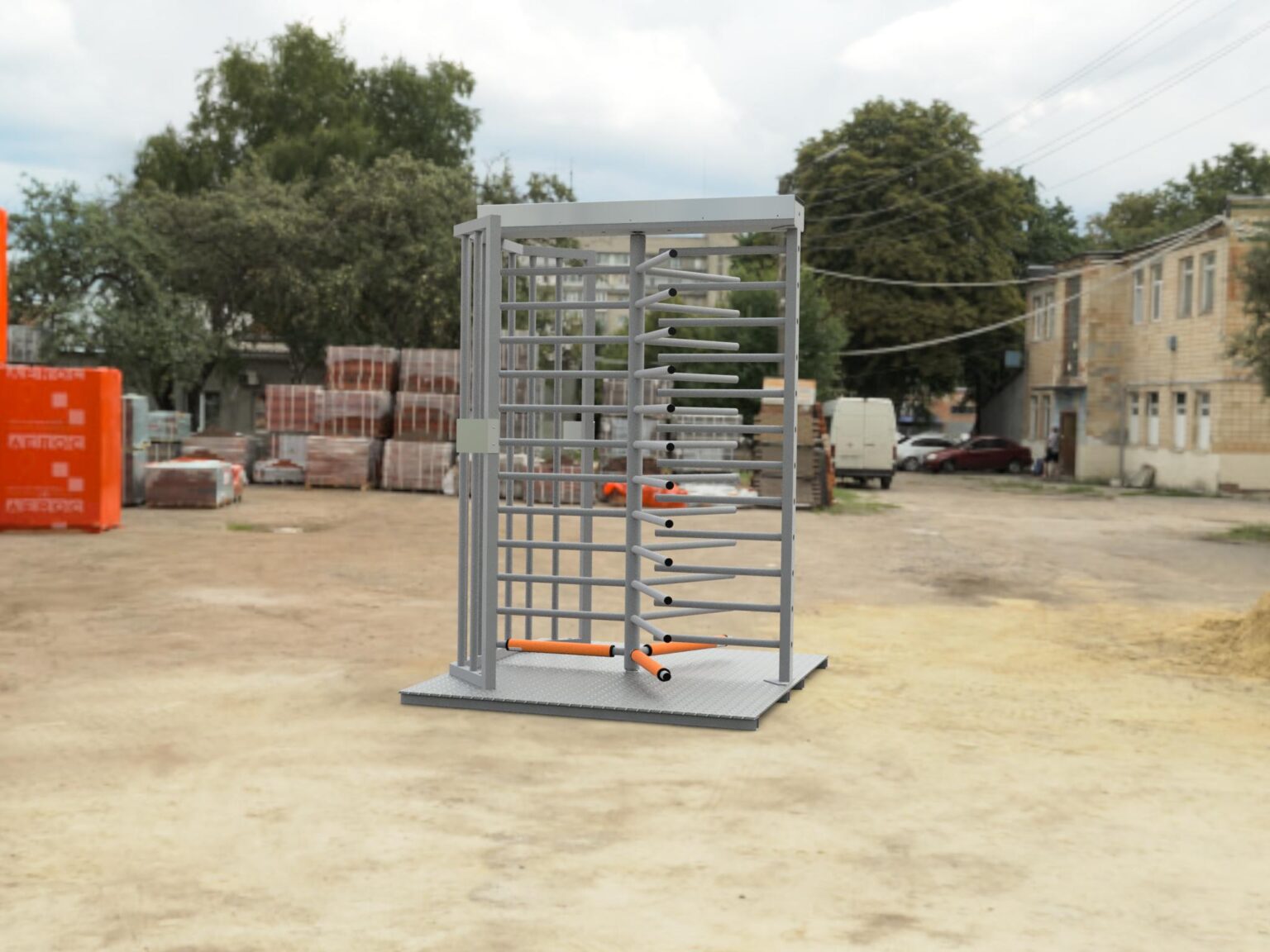 Portable Full Height Turnstile on Baseplate | Movable Turnstile Made in US