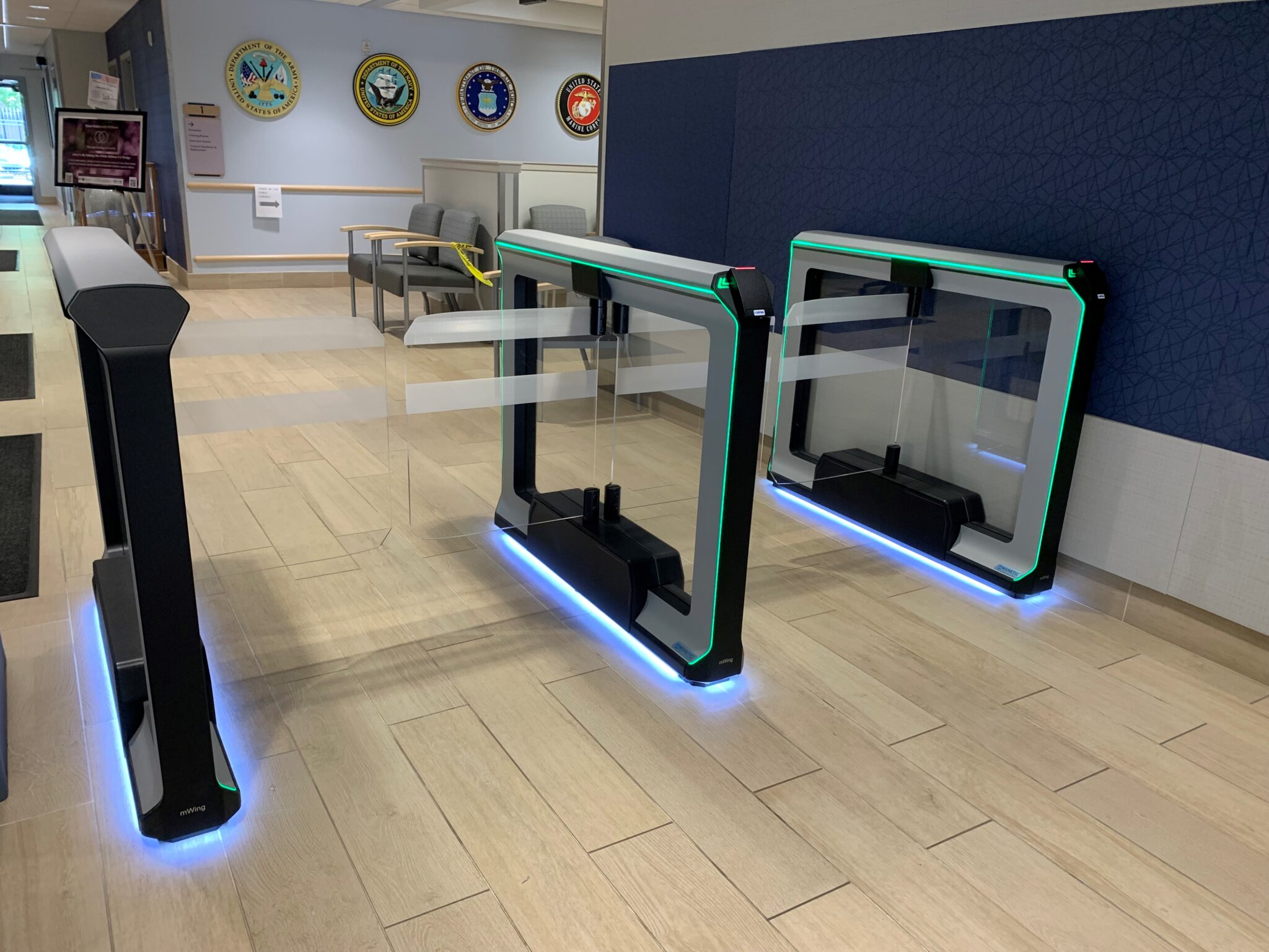 EZ Lane SL1000 Swing Glass Optical Turnstile | Touchless Entry Turnstiles