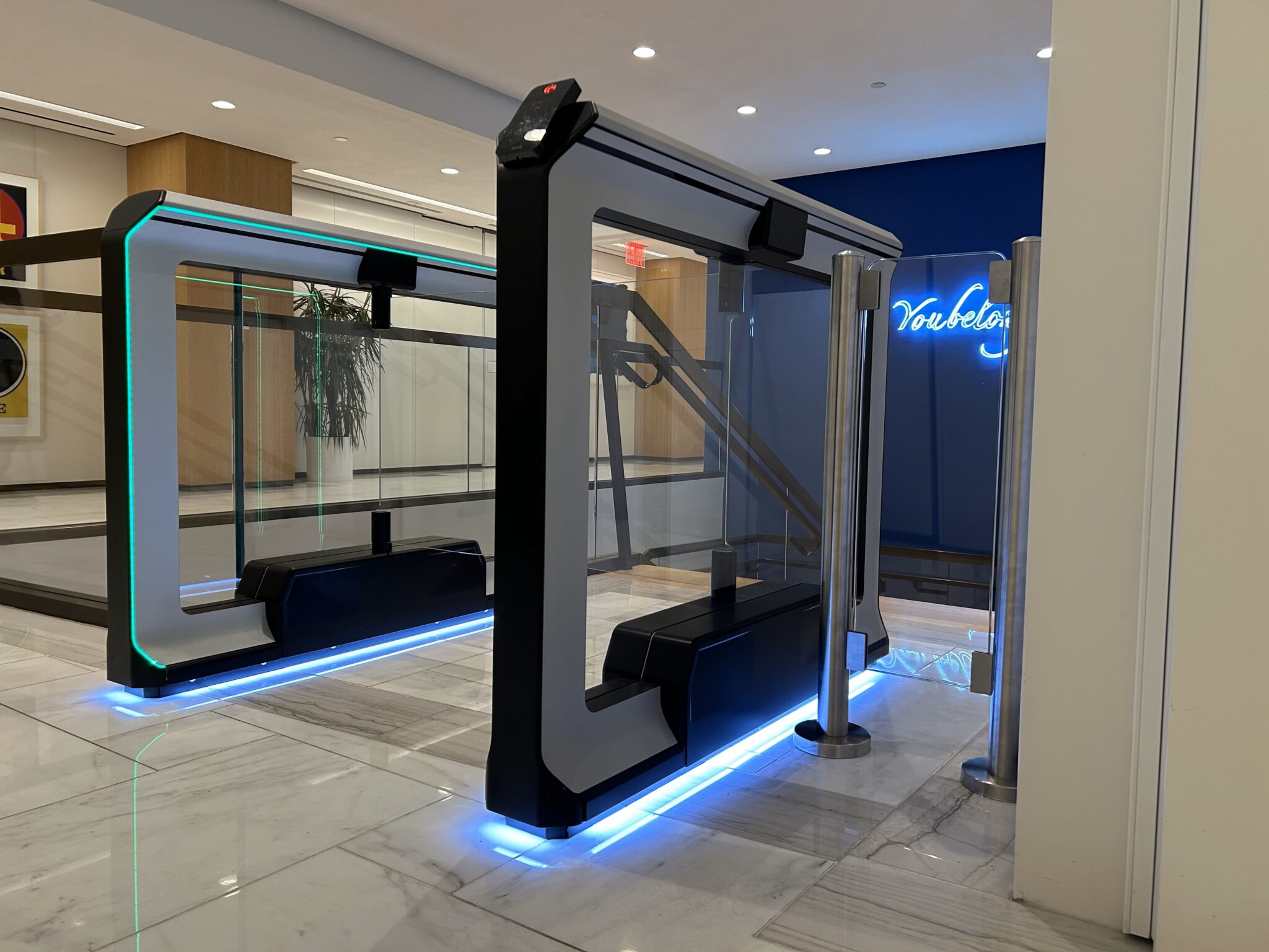 EZ Lane SL1000 Swing Glass Optical Turnstile | Touchless Entry Turnstiles